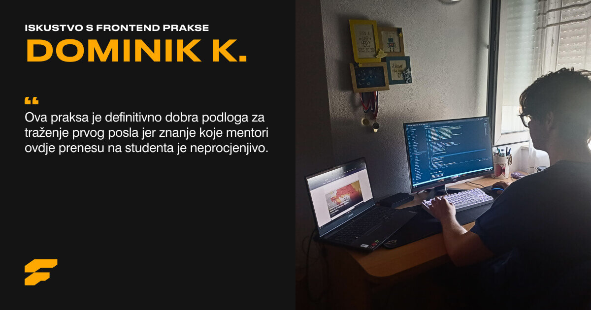 Iskustvo s Remote Frontend Prakse: Dominik K.