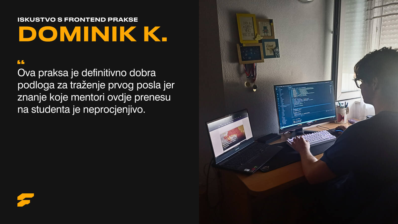 Iskustvo s Remote Frontend Prakse: Dominik K.