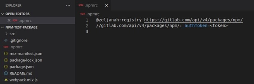 How to create a private npm package on GitLab