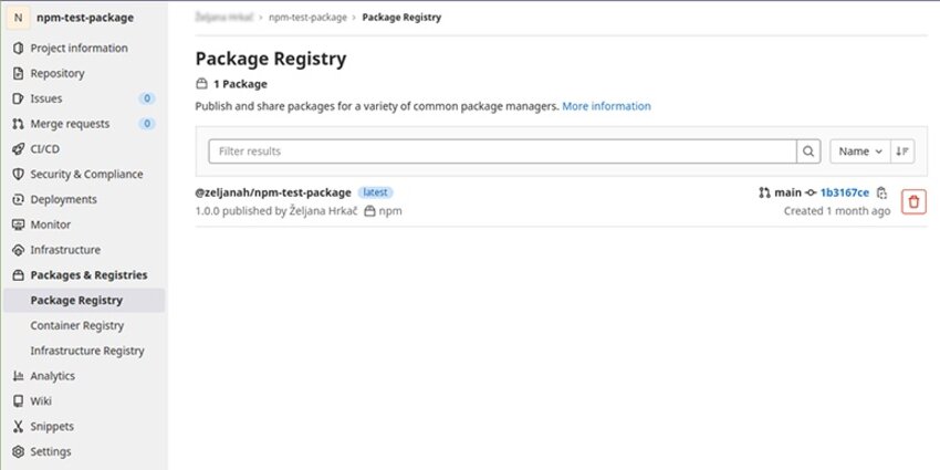 How to create a private npm package on GitLab