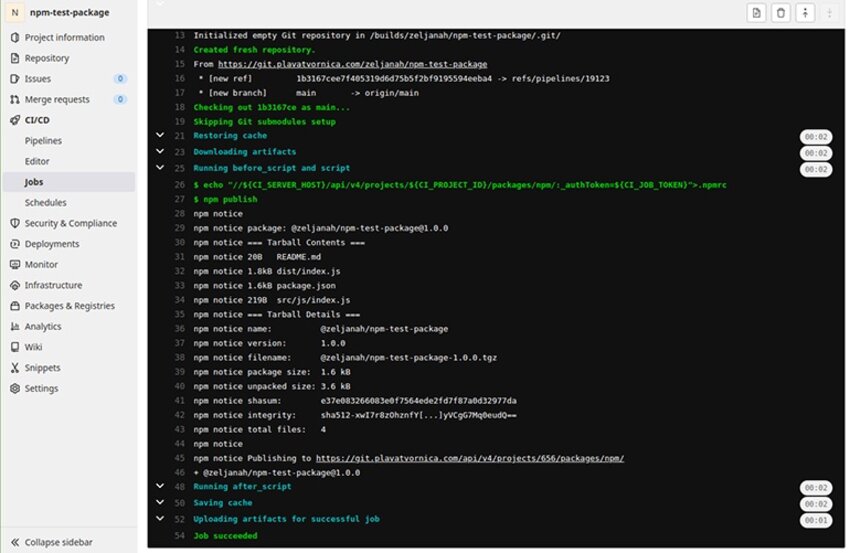 How to create a private npm package on GitLab